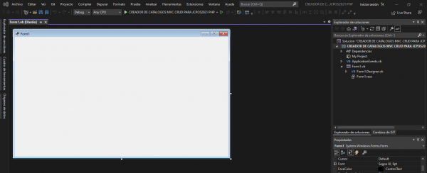 Creando proyecto WINFORMS en Visual Basic 2022 - Cesar Systems