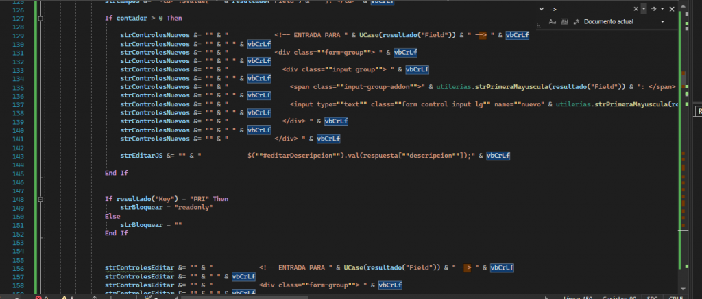 Creando texto para vista PHP8 en base a la tabla usando Visual Basic 2022 - Cesar Systems