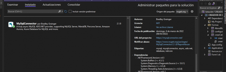 CONEXIÓN VISUAL BASIC 2022 CON MYSQL - Cesar Systems