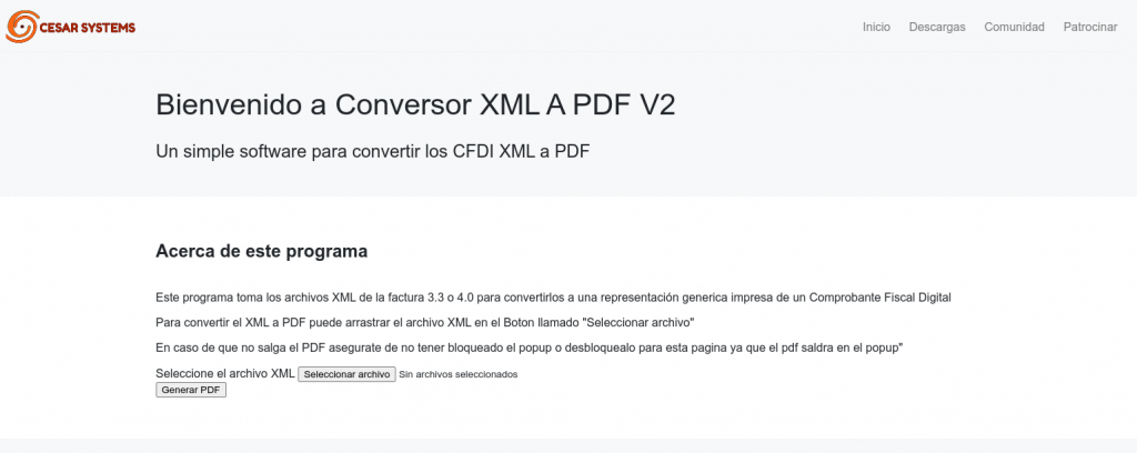 Conversor CFDI 3.3 4.0 XML A PDF - Cesar Systems